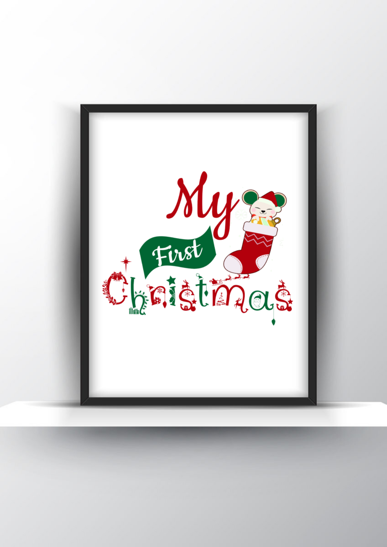 My First Christmas - Shark Printables