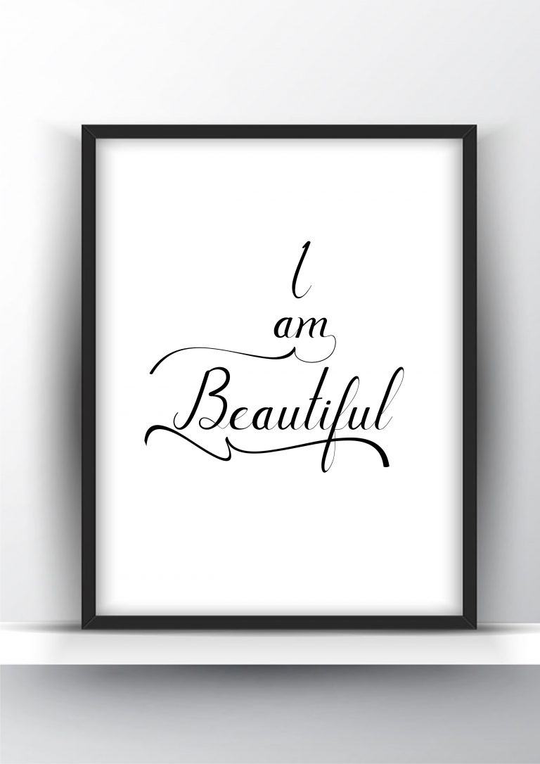 I am Beautiful Printable and Poster - Shark Printables