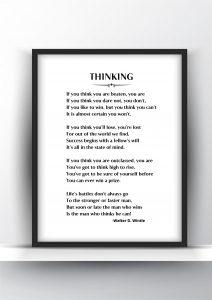 Thinking Poem by Walter D. Wintle Printable and Poster - Shark Printables