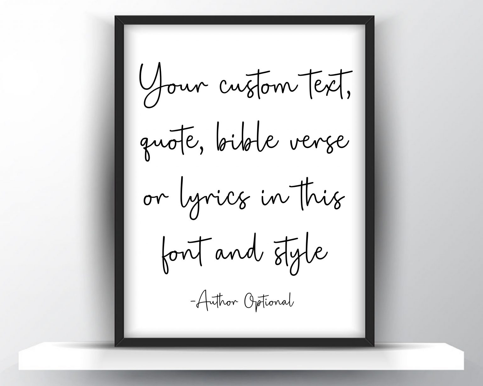 Personalized Quote Printable Wall Art - Add Your Quote, Message, Poem ...