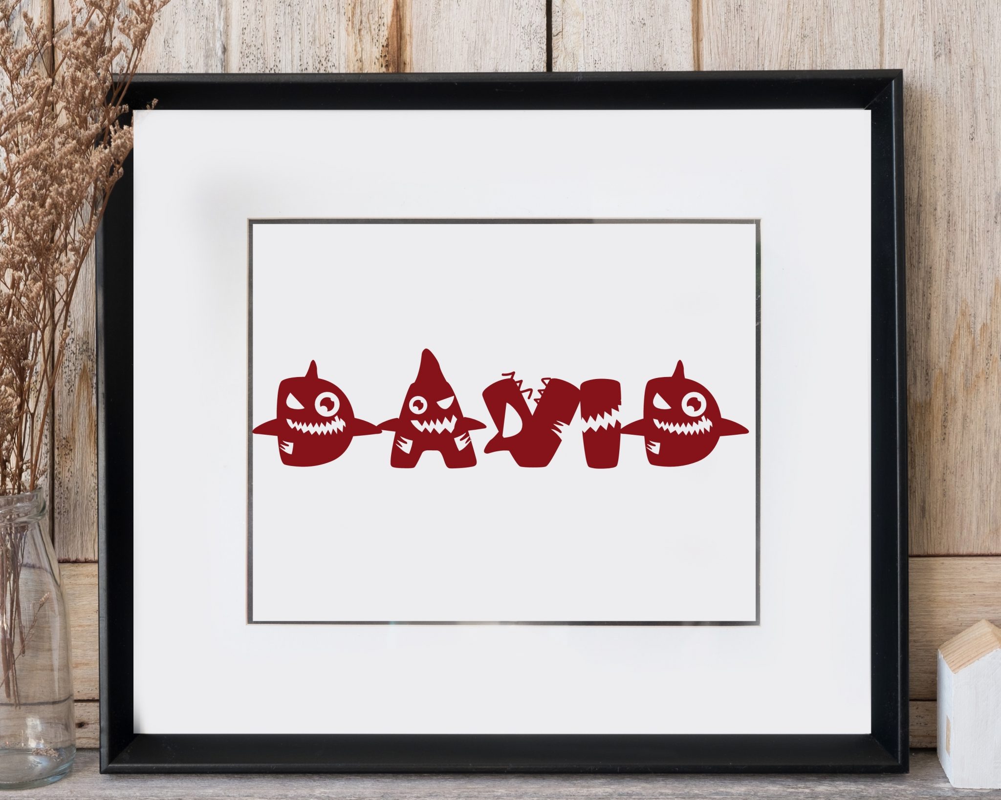 Personalized Baby Shark Kids Name Printable Wall Art - Shark Printables