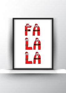 Falala Christmas Printable Wall Art - Shark Printables