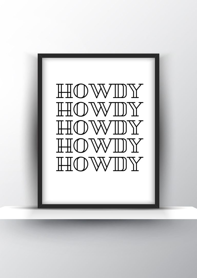 Howdy Printable Wall Art - Welcome Sign - Digital Download - Shark ...