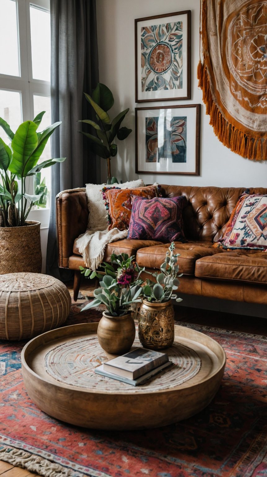 How To Decorate A Living Room Boho Style - Shark Printables