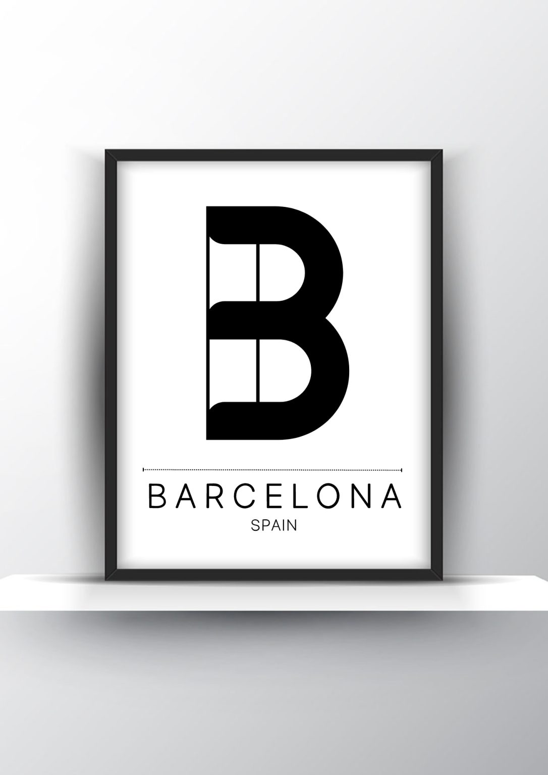 Barcelona City Typography Printable Wall Art - City Print Wall Art ...