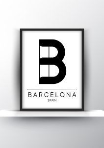 Barcelona City Typography Printable Wall Art - City Print Wall Art ...