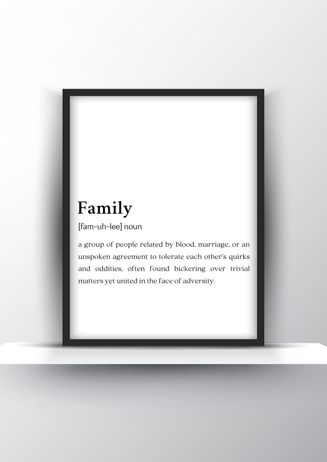 Family Funny Definition - Family Gift - Shark Printables