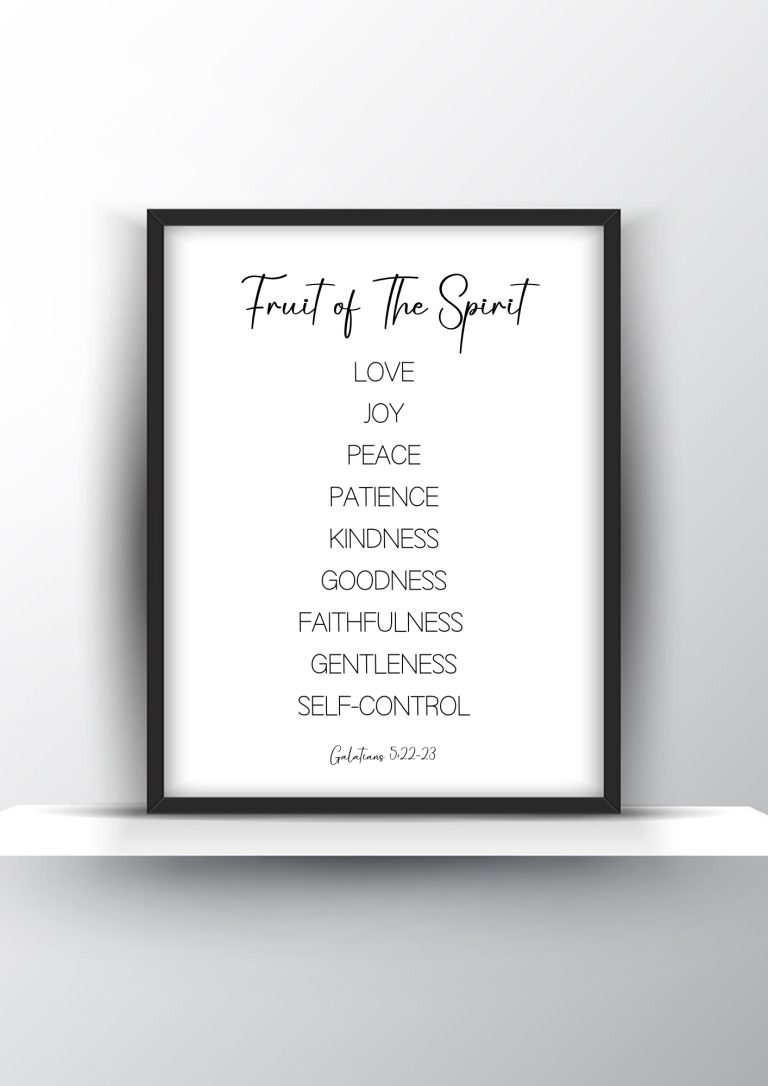 Fruit of The Spirit Printable Wall Art - Christian Wall Art - Shark ...