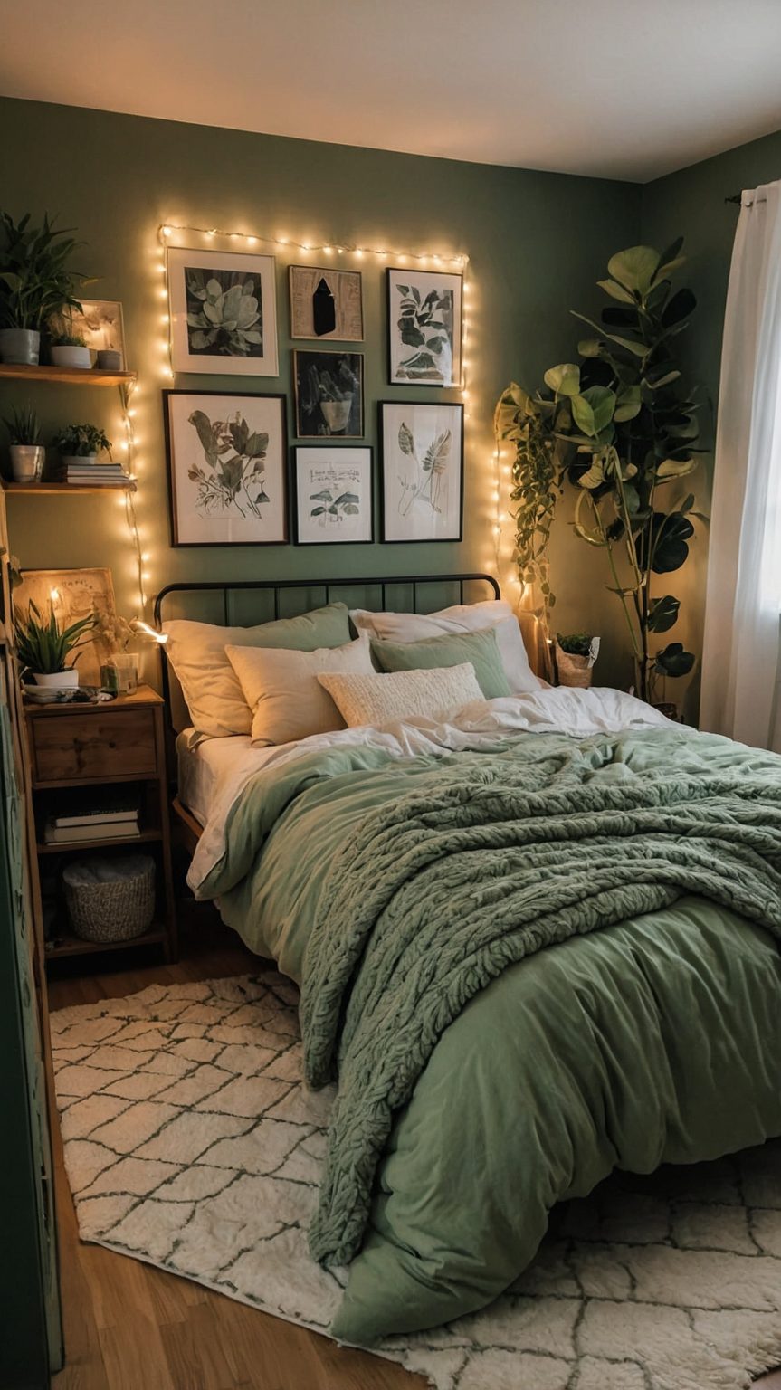 Cozy Sage Green Dorm Room Ideas for College Living - Shark Printables